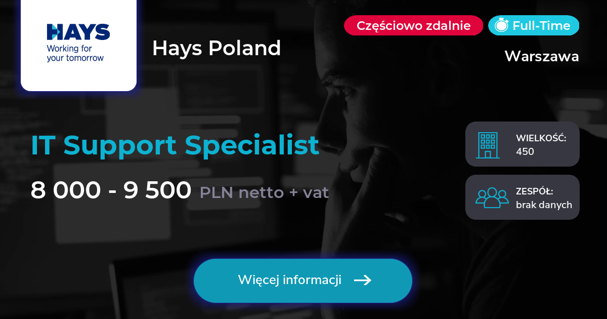 Hays Poland - IT Support Specialist